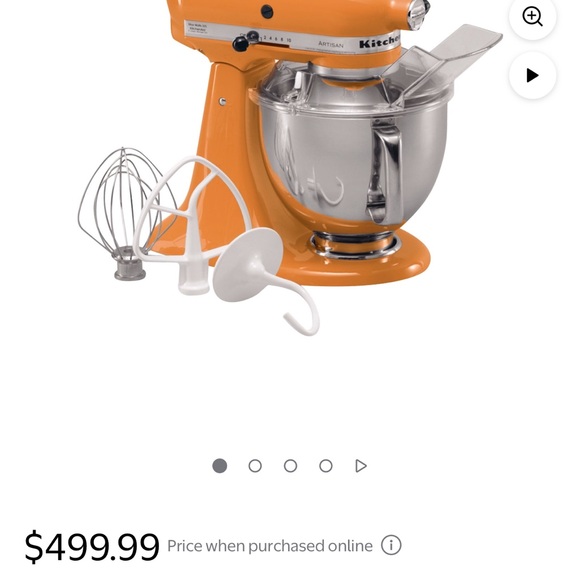 KitchenAid | Kitchen | Kitchenaid Artisan Orange Mixer With Silver Bowl ...
